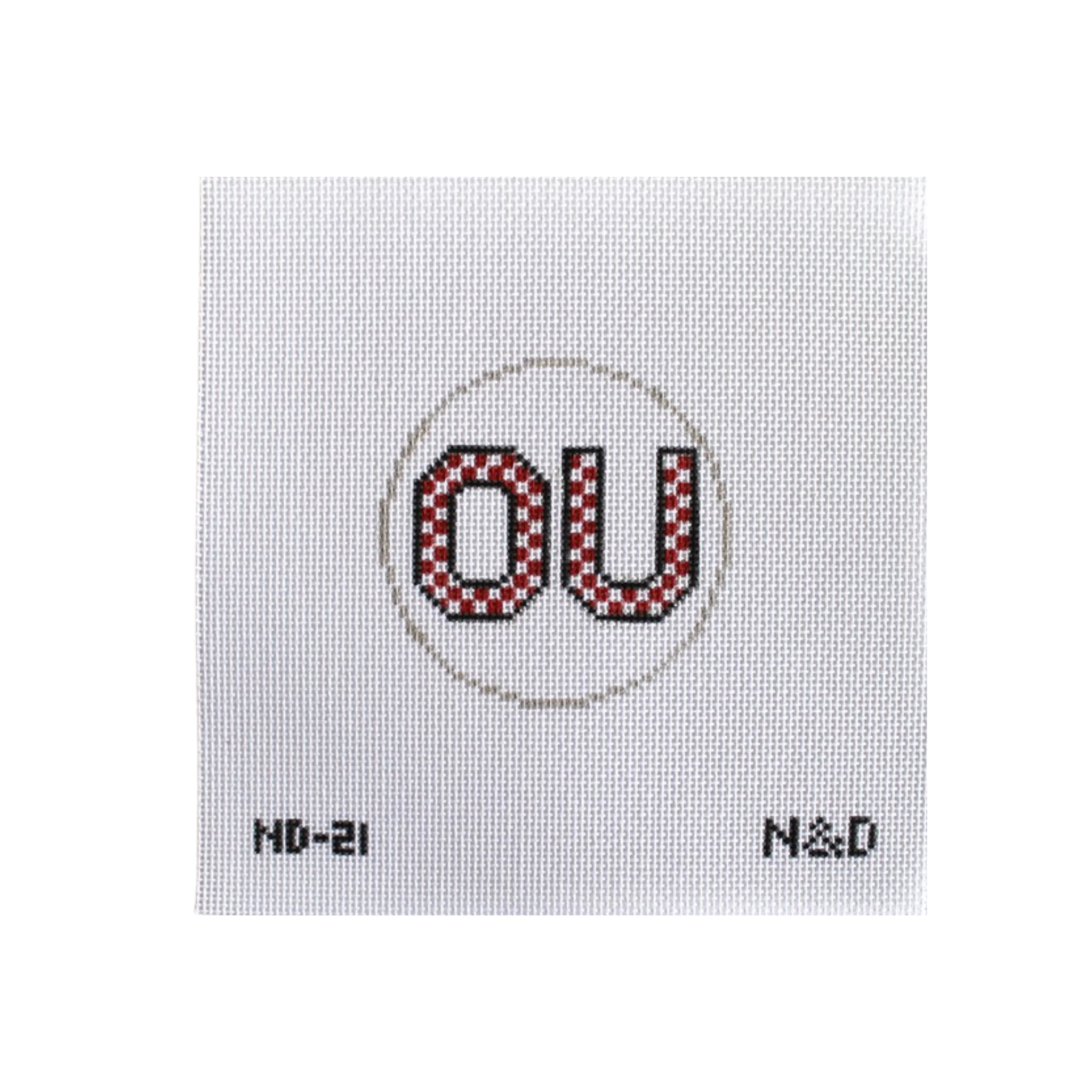 OU Checkerboard Letters Needlepoint Canvas – Nash & Daughters Needlepoint
